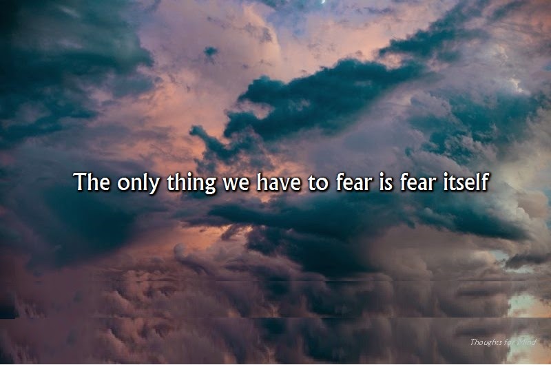 The only thing we have to fear is fear itself.