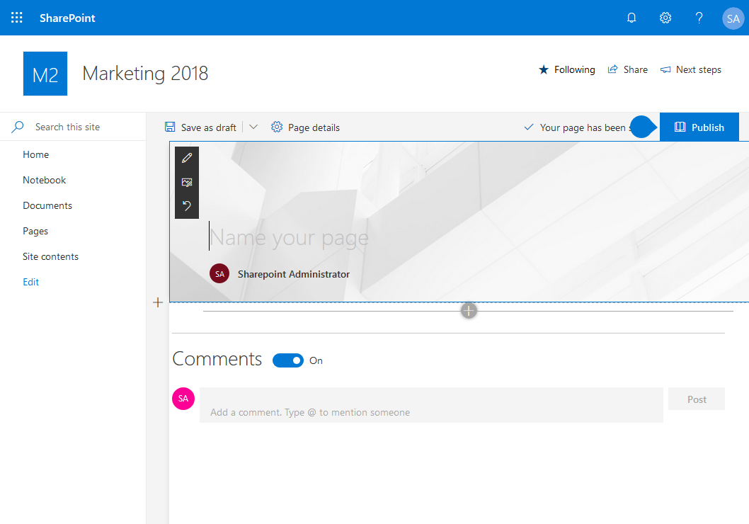 How To Remove The Top Banner From Sharepoint Online Modern Pages Sharepoint Diary