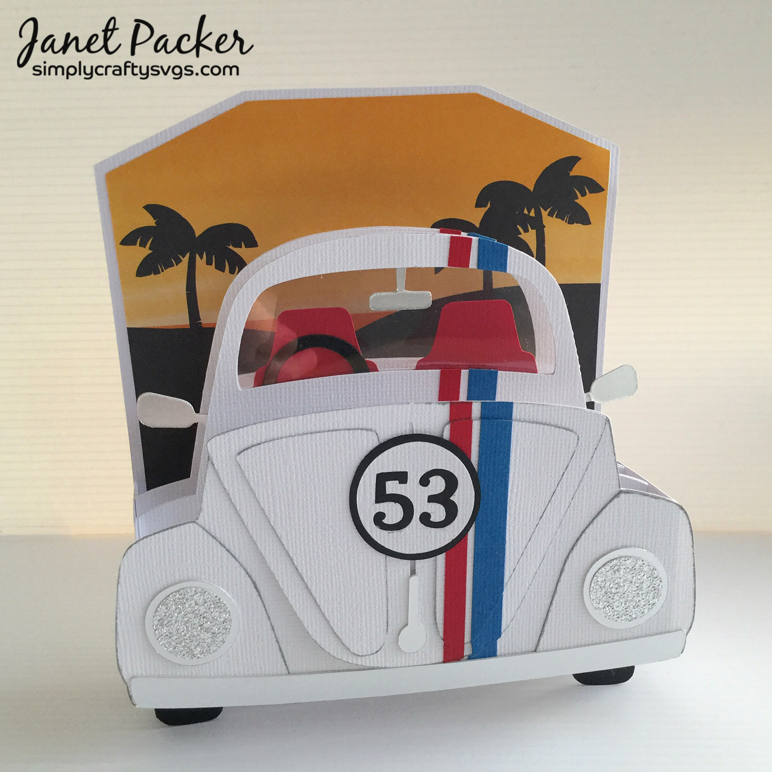 Crafting Quine: Love Bug Box Card from Simply Crafty SVGs