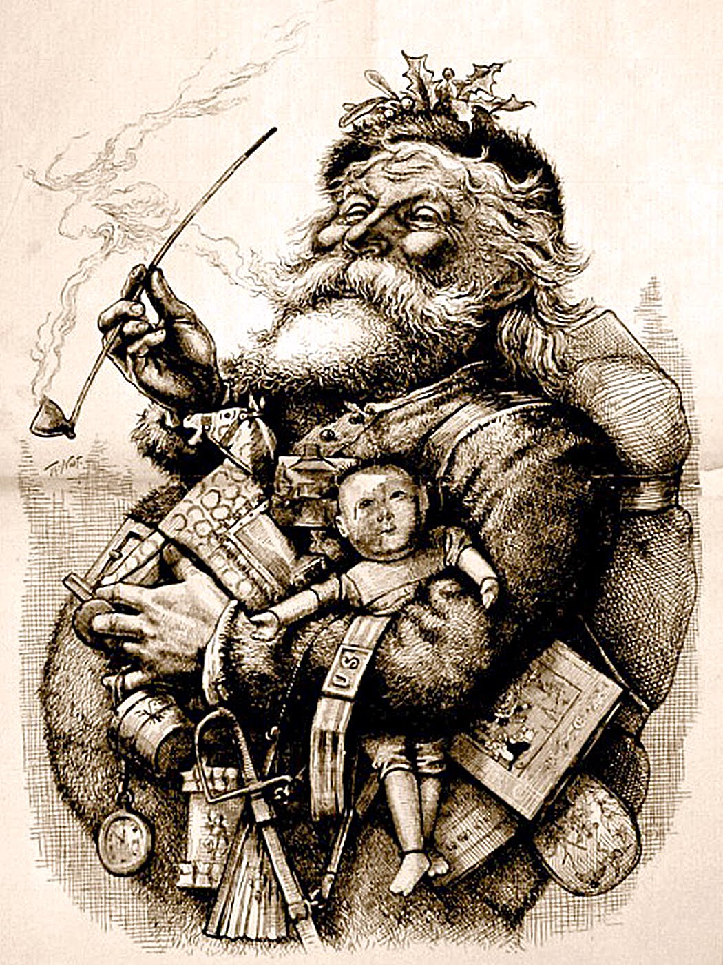 Merry Old Santa Claus Public Domain Clip Art Photos and Images