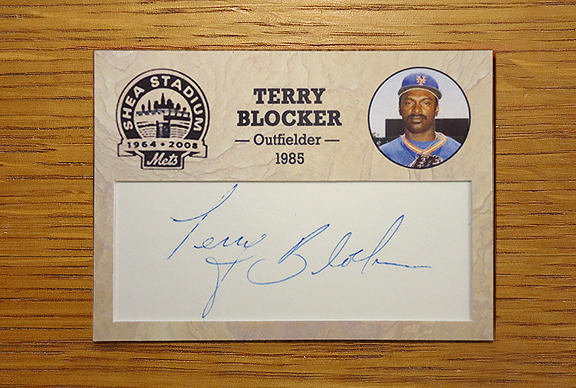 The Amazing Shea Stadium Autograph Project: #323) TERRY BLOCKER