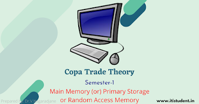 Copa | Semester 1st | Basic hardware and software | Main memory (or ...