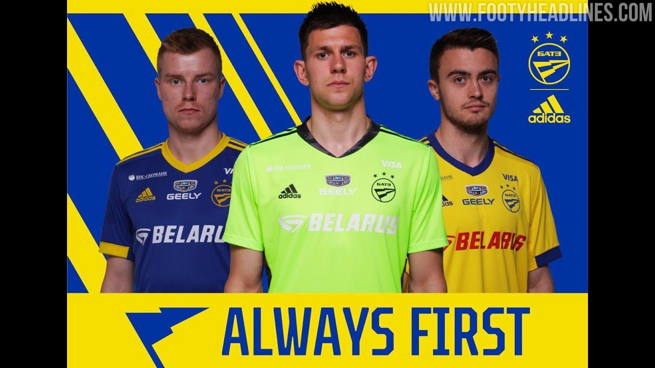 All-New FC BATE Borisov 2020 Logo + Adidas Home & Away Kits Released ...