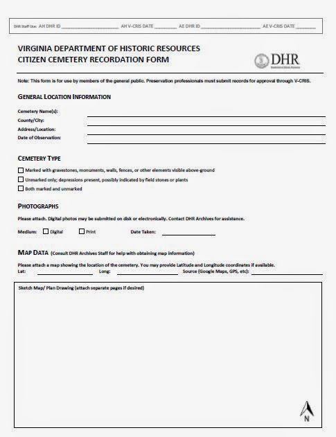 Historic Cemeteries in Virginia: Recording Cemeteries at DHR