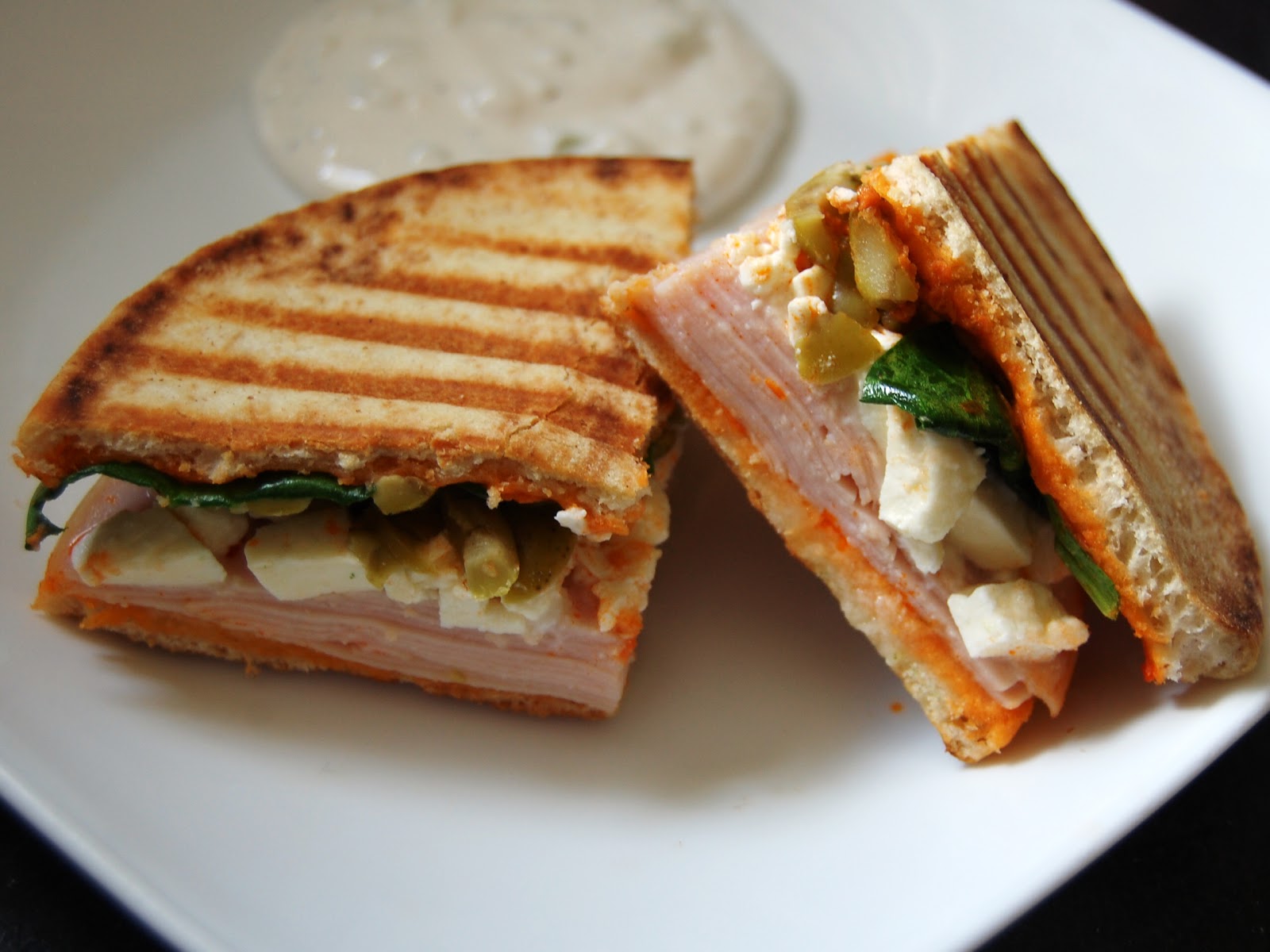 Cassie Craves: Greek Turkey Panini