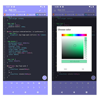 Aplikasi Coding HTML & CSS untuk membuat Website di Android - Dardura