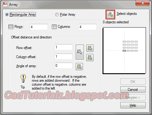 Cara Menggunakan Perintah Array Di Autocad Autocad Tutorial Simple