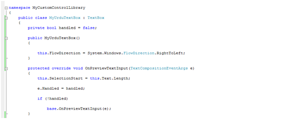WPF Urdu TextBox UserControl: Urdu TextBox UserControl for WPF Application