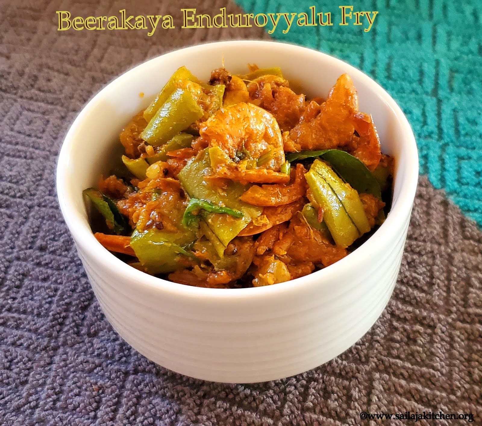 Sailaja Kitchen...A site for all food lovers!: Nethi Beerakaya ...