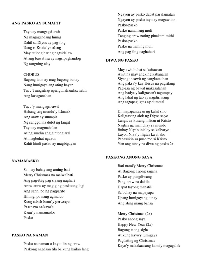 sa araw ng pasko lyrics - philippin news collections sa araw ng pasko lyrics - philippin news collections
