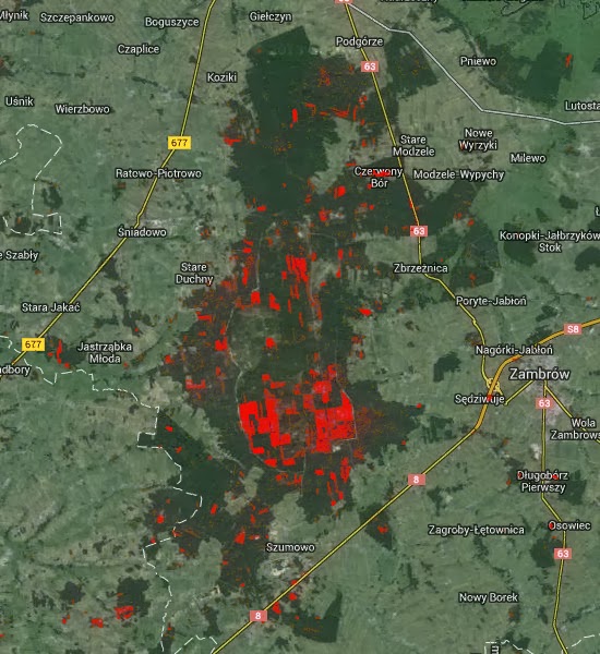 Zambrów - nie zawsze krytycznie.: Niesamowite mapy kompleksu leśnego ...
