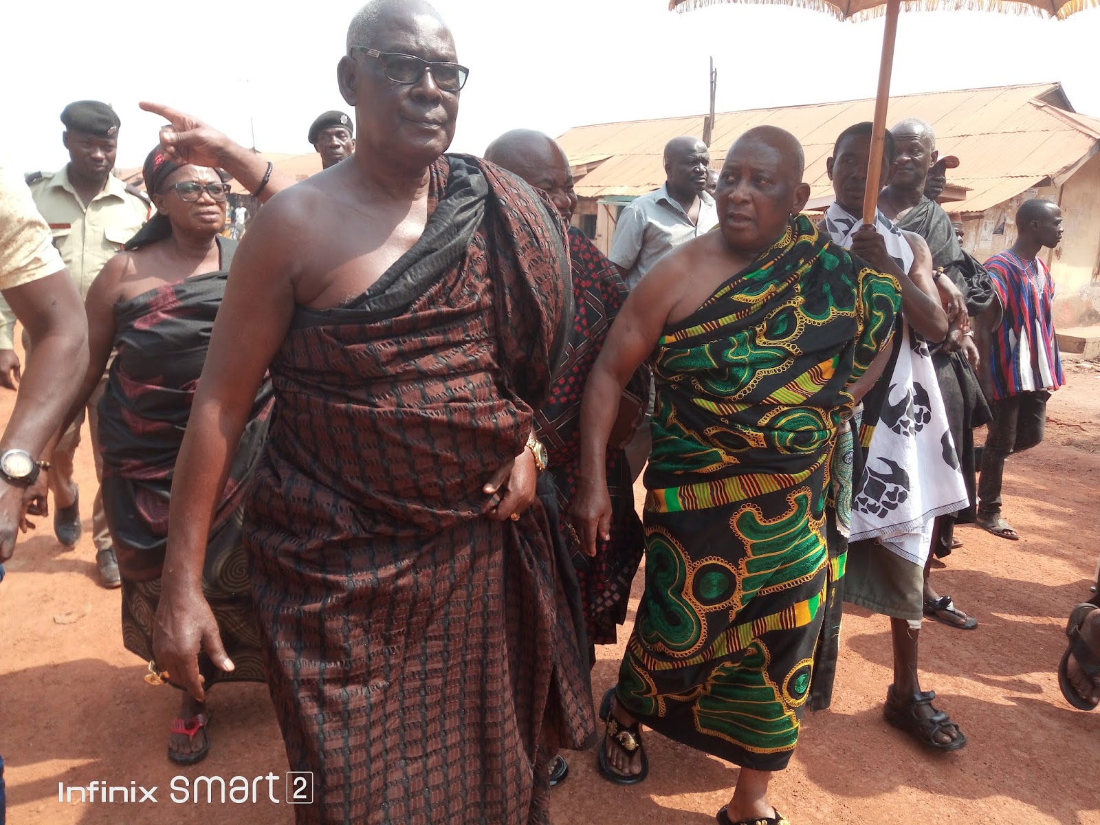 Omanhene of Berekum storms road construction sites to inspects ongoing ...