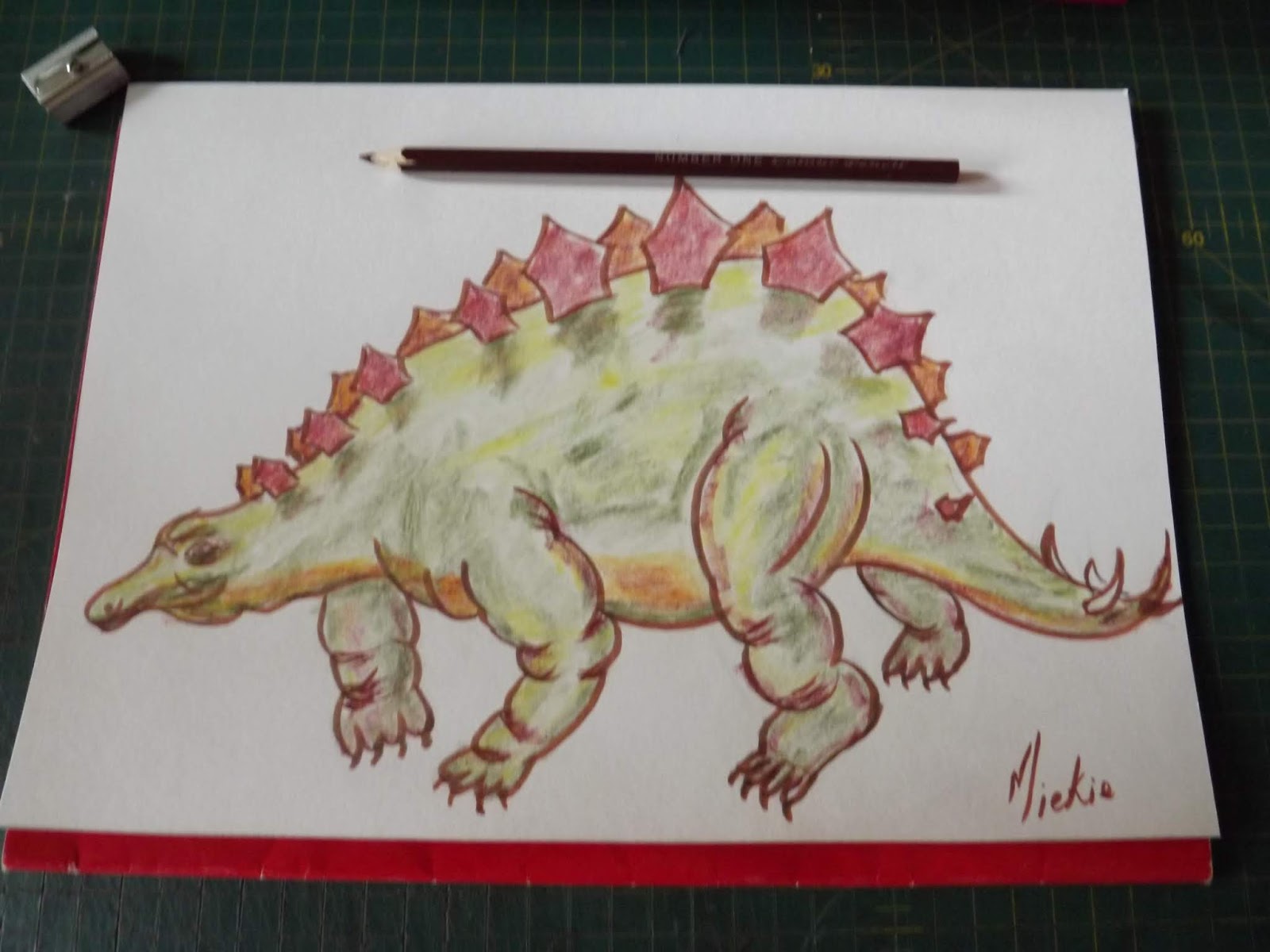 A Pretty Talent Blog: How to draw: A Stegosaurus