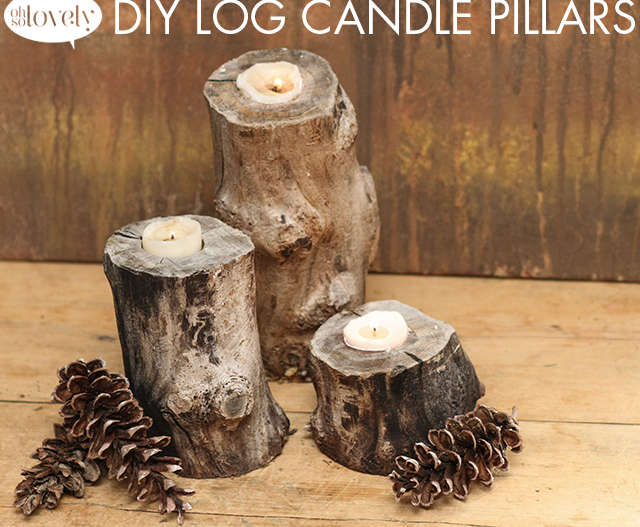 DIY // LOG PILLARS – Oh So Lovely Blog