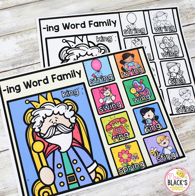-ing Word Family Activities | Mrs. Black's Bees