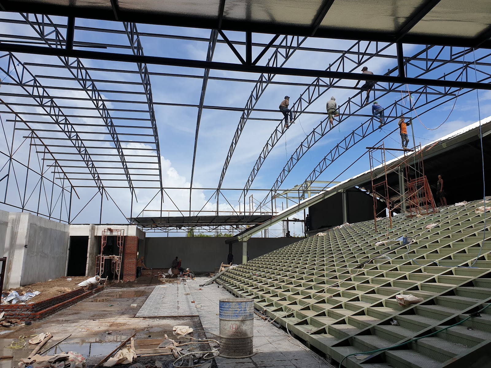 BAJA BERAT BALI WF, IWF , H-BEAM, KONSTRUKSI Baja ATAP LENGKUNG BALI ...