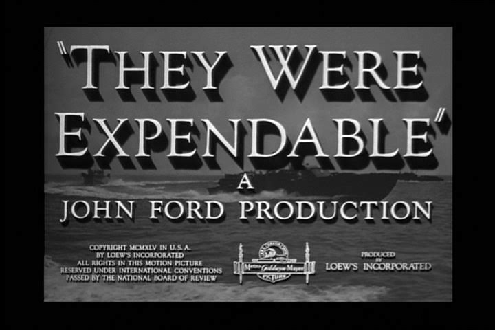 model ships in the cinema: They were Expendable 1945