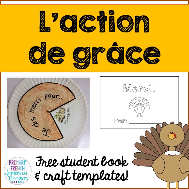 Thanksgiving pumpkin pie craft - Primary French Immersion Resources