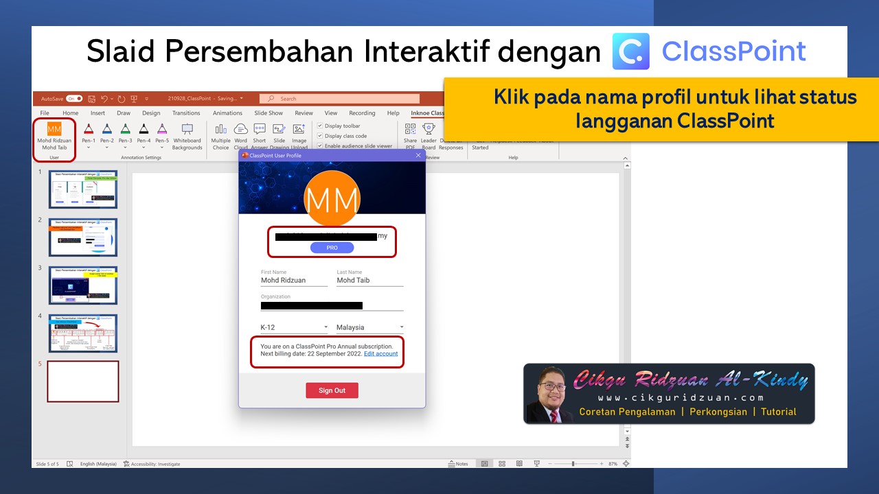 Slaid PowerPoint Interaktif Menggunakan ClassPoint (Bahagian 1)