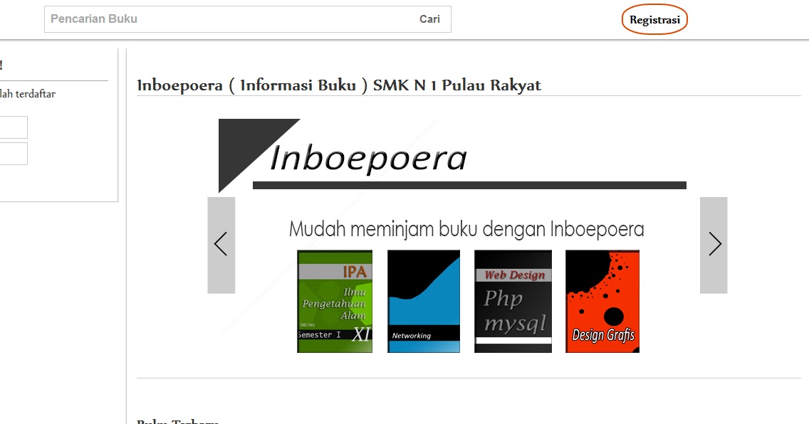 Contoh Website Sistem Informasi Perpustakaan Sekolah Berbasis Php Mysql ...