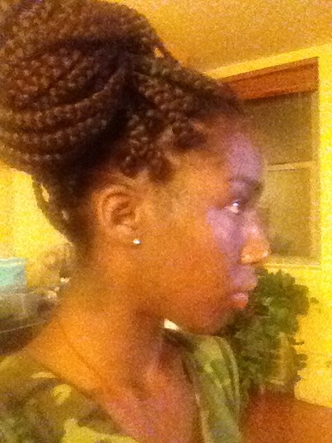 Your Africa Is Showing: "Minnie Mouse" Extension Braid High Double Buns!!