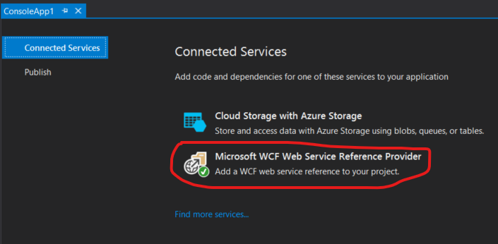 .Net Core - Add WCF Reference