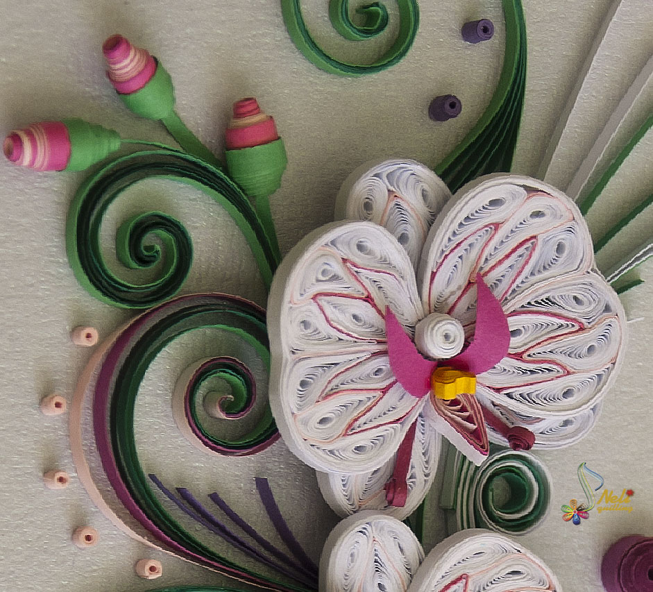 Neli Quilling Art: Quilling card - orchids - 3