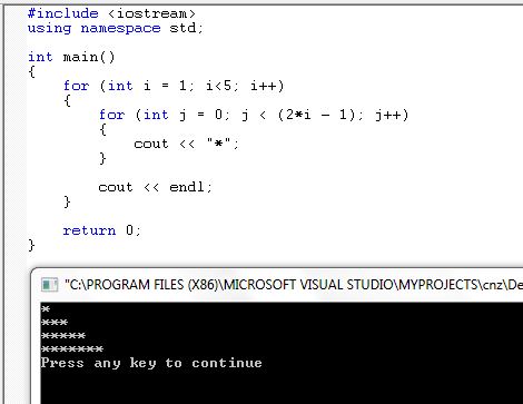 C++: Triangle and Diamond in C++