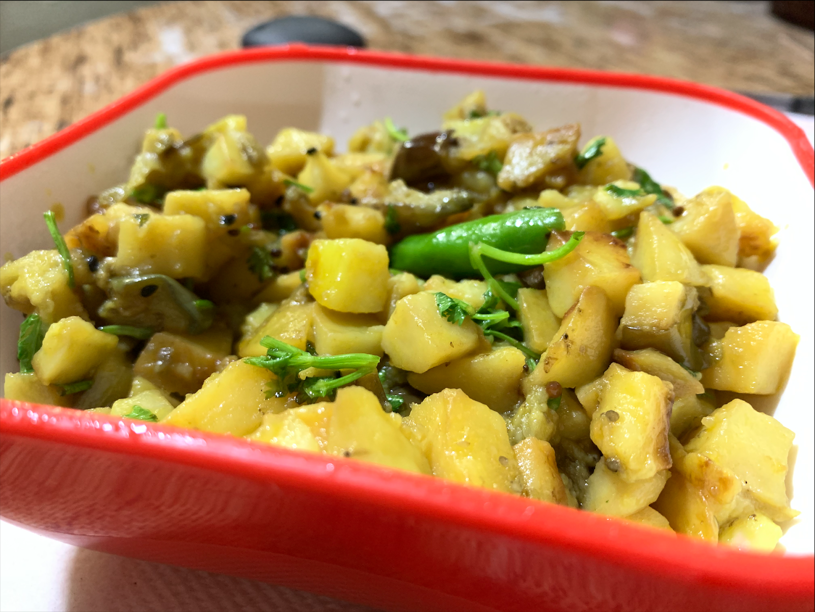 Life Without Alu?: Alu Begun-er Chonka (Bengali recipe: Stir-fried ...
