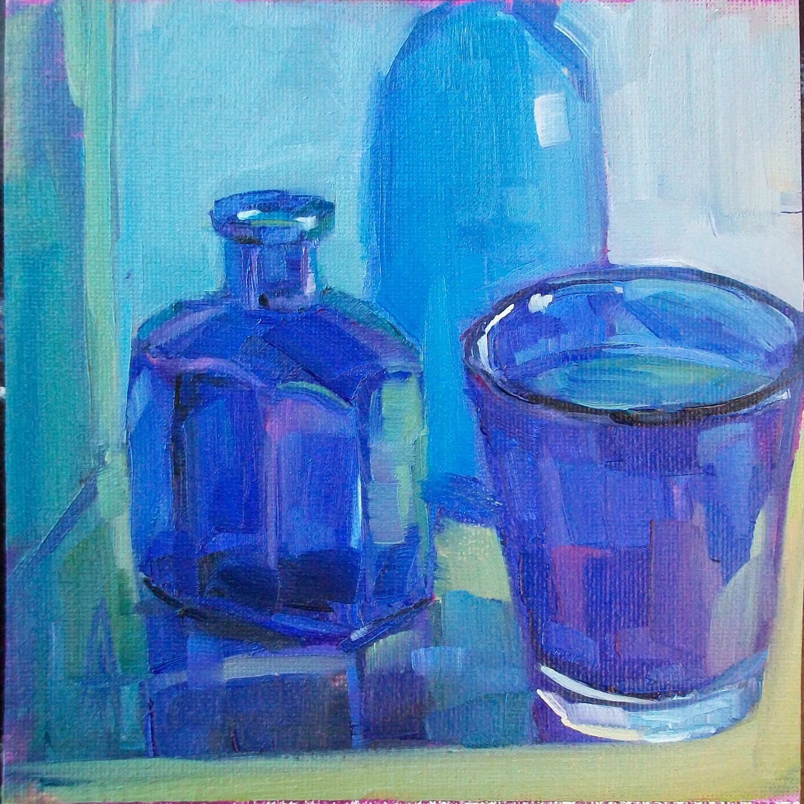 Alice Andreini's (almost) Daily Paintings: # 92: Blue Glass