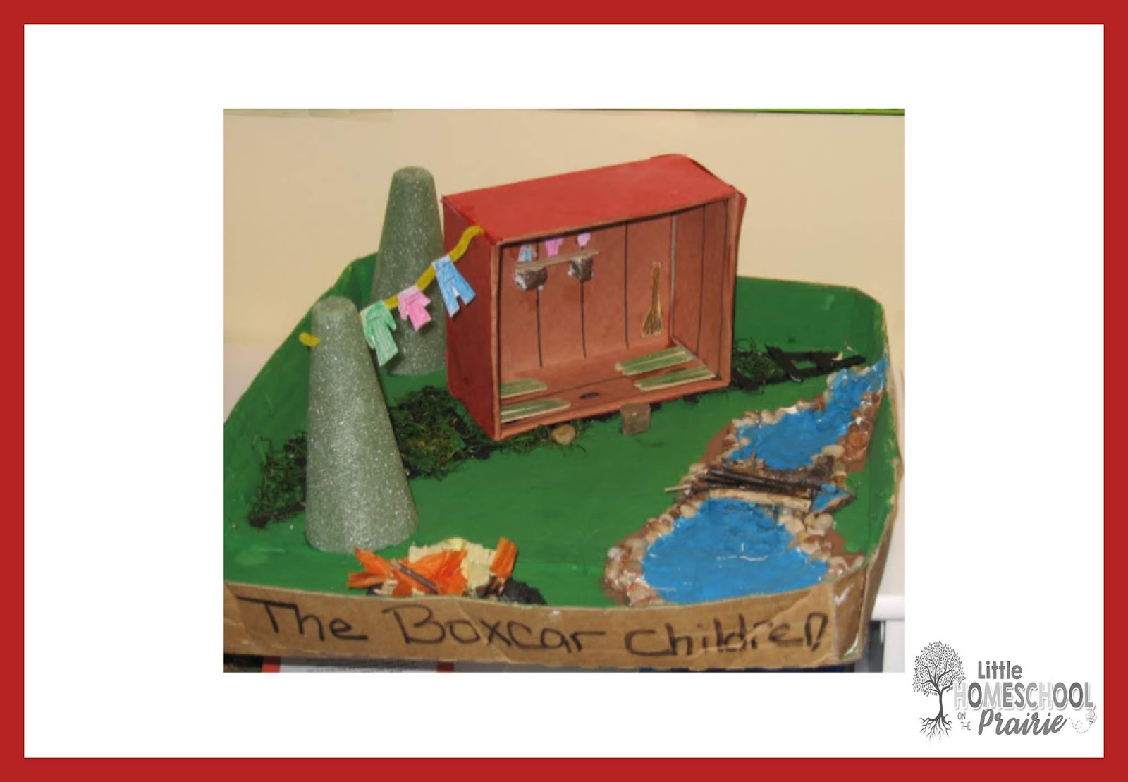 Little Homeschool on the Prairie: BoxCar Children Diorama