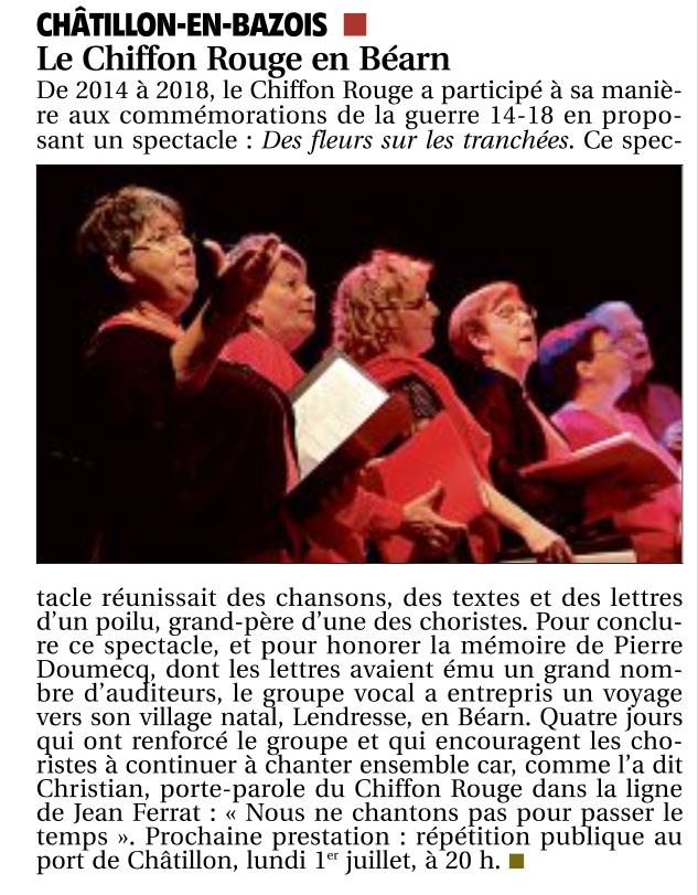 LE CHIFFON ROUGE: Revue de presse