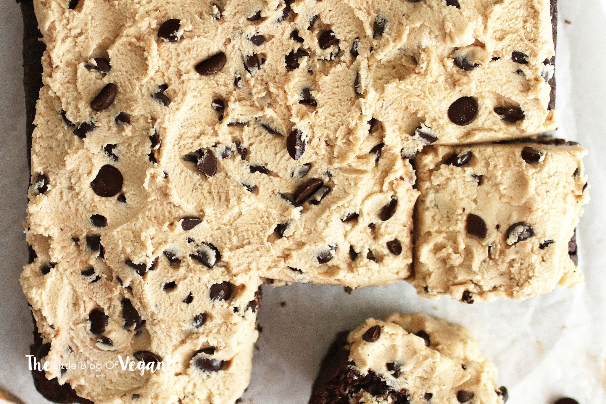 Chocolate Cookie Dough Sheet Cake - The Little Blog Of Vegan