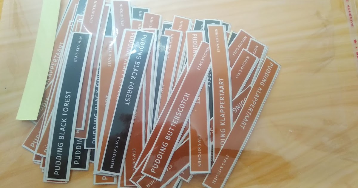 Stiker Label Pudding ~ Print Corner