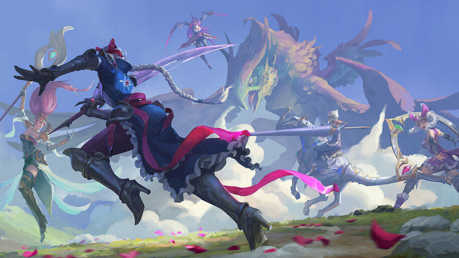 #8.2430, Battle Queen, LoL, Diana, Janna, Katarina, Qiyana, Rell, 4K ...