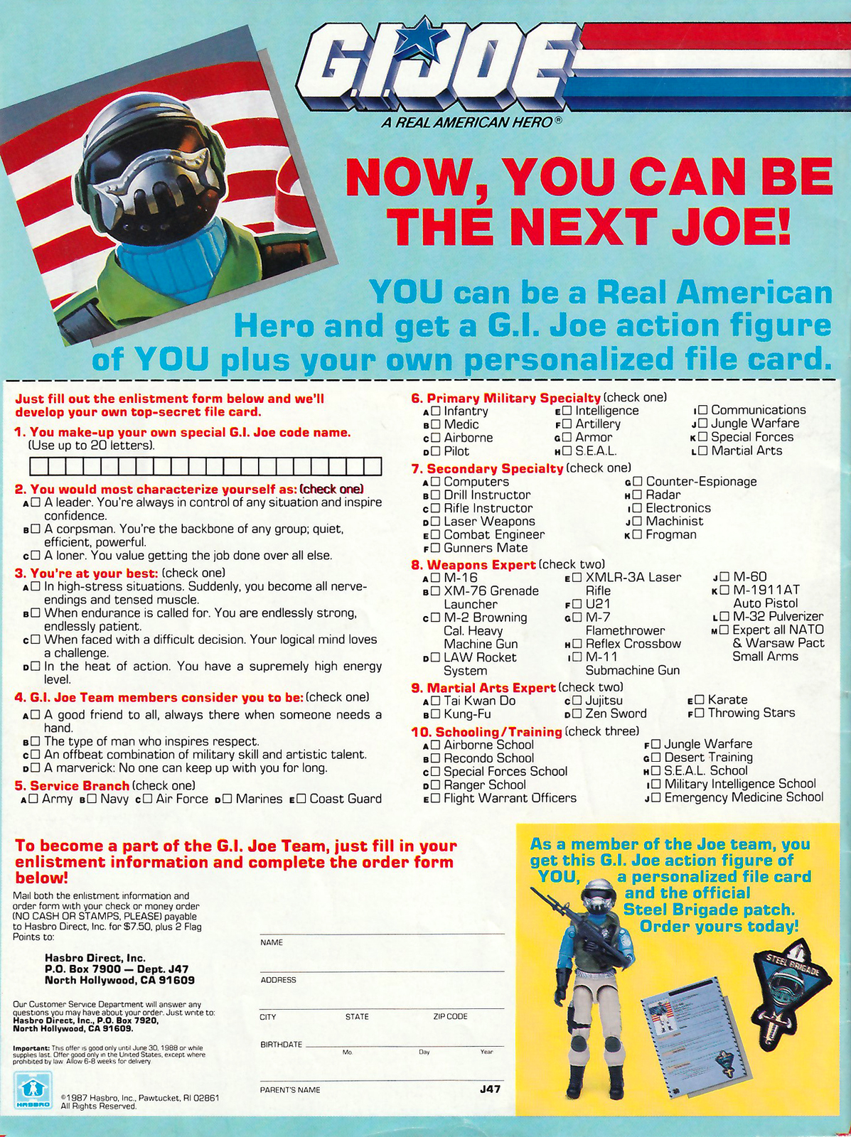 Vault 1541: [YouTube] G.I. Joe 1980's Mail-In Offers