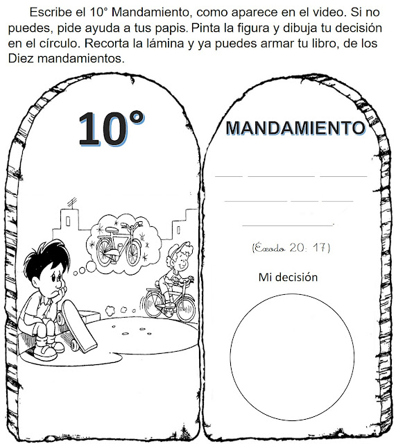 Temas Bíblicos para niños. Tía Lita: Los Diez Mandamientos