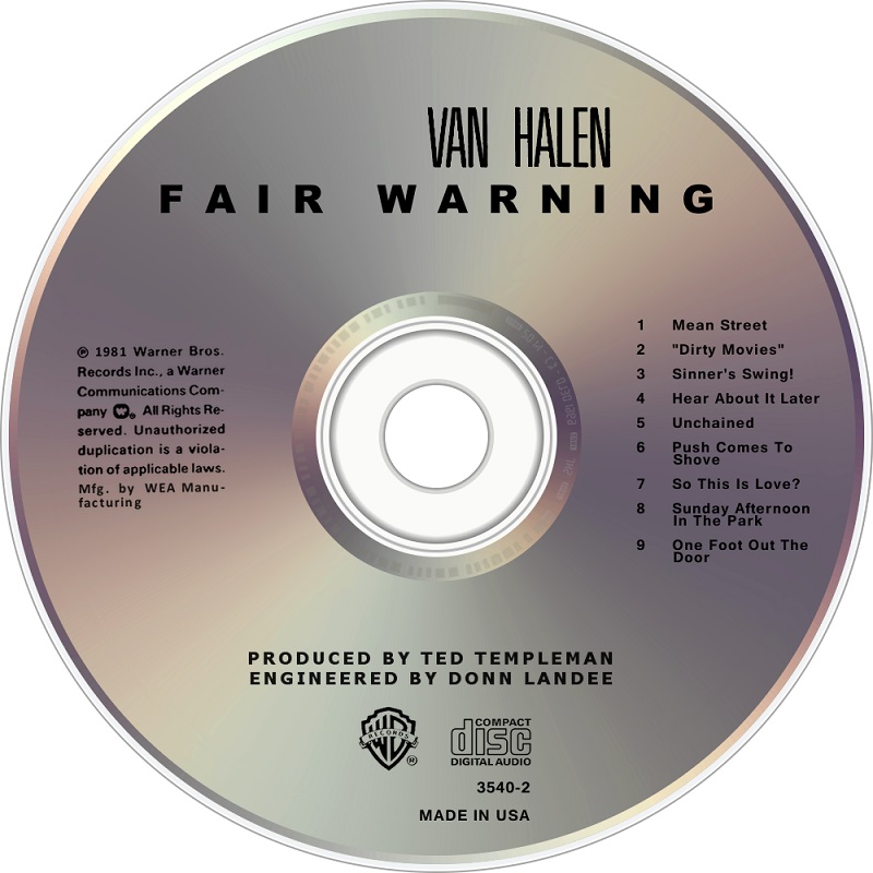 Cries from the Quiet World: Van Halen "Fair Warning"