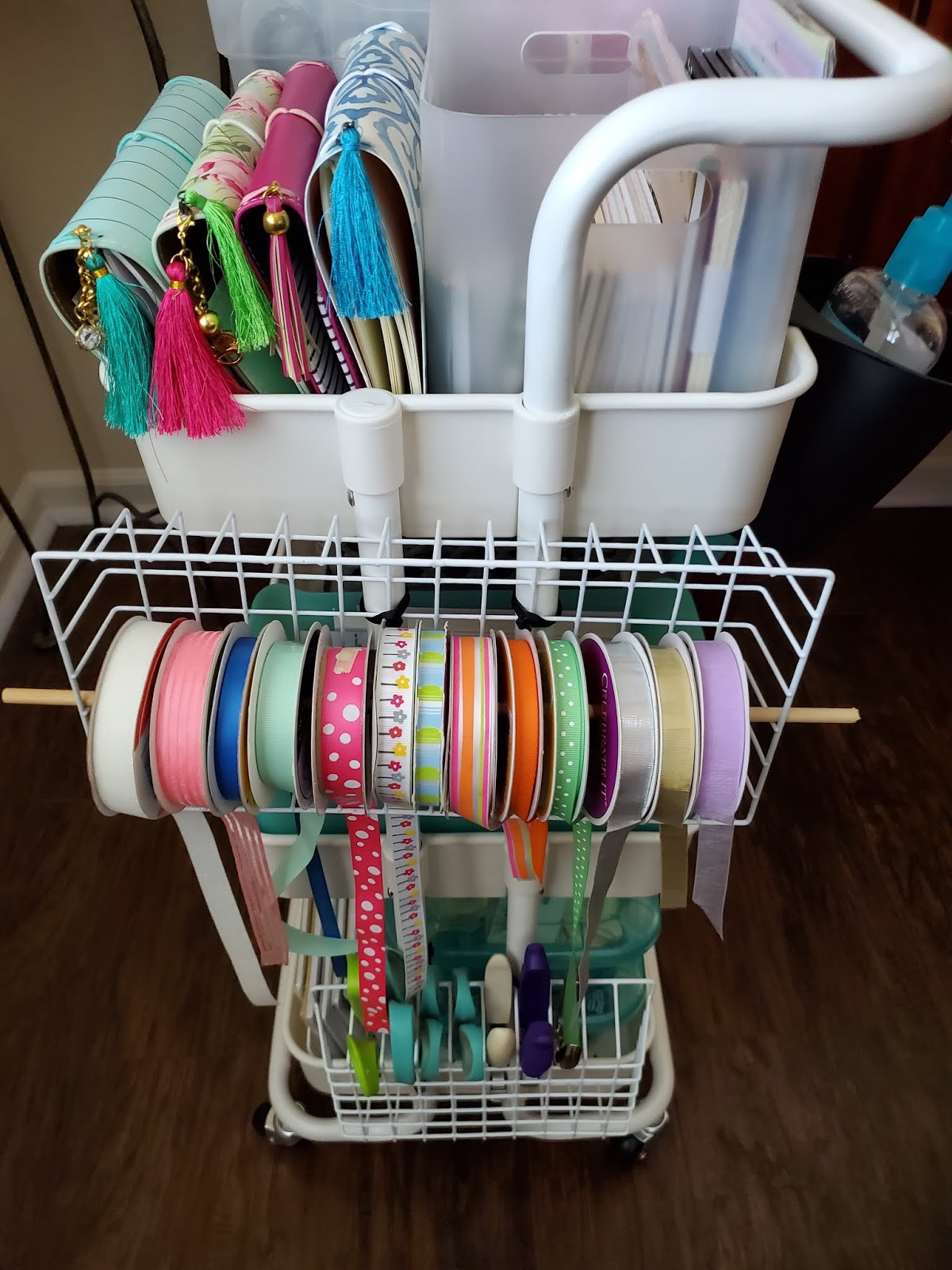LifeDIYJosie: DOLLAR STORE ORGANIZATION: MULTIPURPOSE CRAFTING CART ...