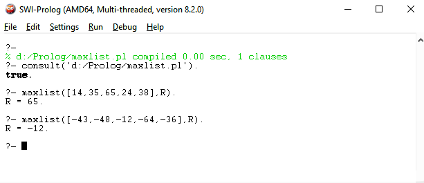 Cs Assign Write A Prolog Program To Implement Maxlist List Max So That Max Is The Greatest