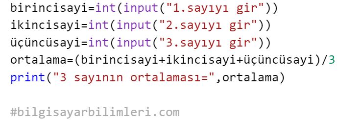 MUSTAGOR : PYTHON ÖRNEKLERİ