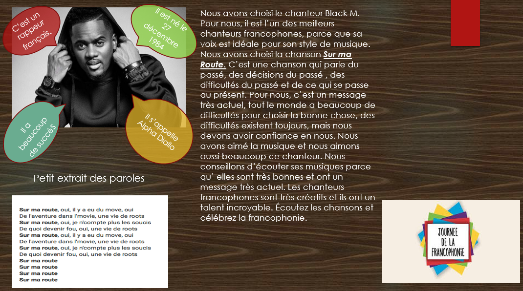 En FLE donnant...: BLACK M - Sur ma route