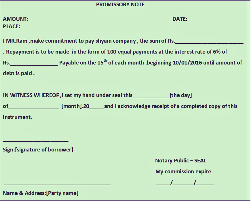 PROMISSORY NOTE