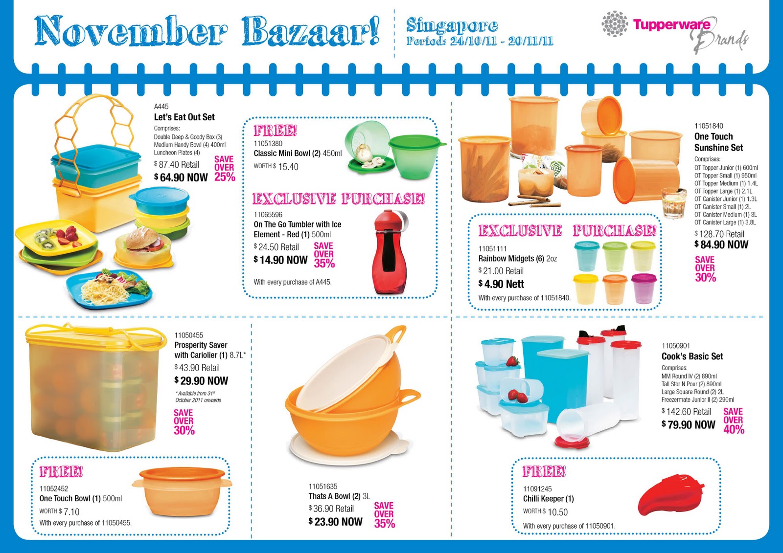 Ministry of Tupperware: Tupperware Monthly Special 24/Oct ~ 21/Nov/11