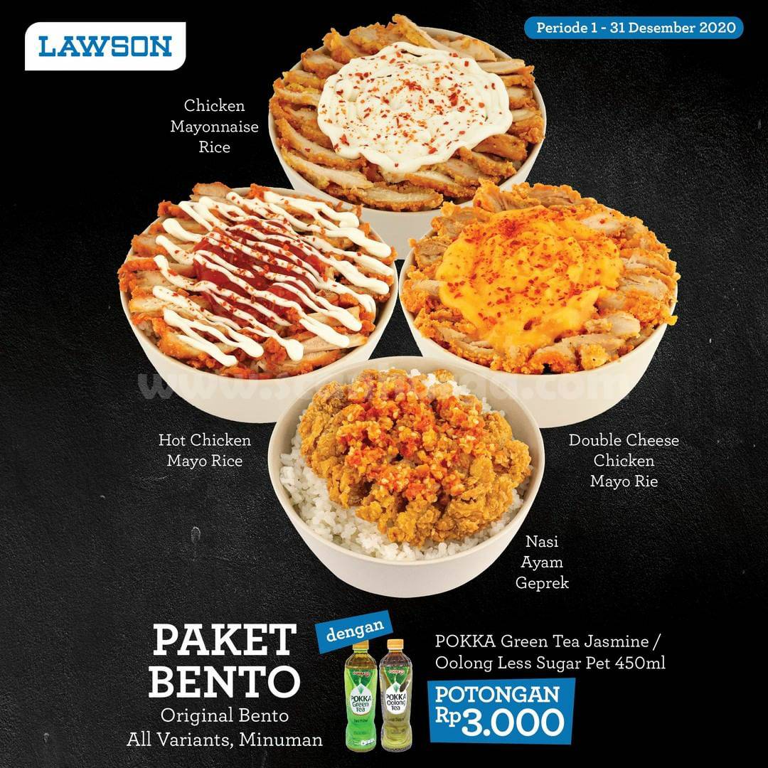 LAWSON Promo PAKET BENTO – dengan Pokka Green Tea dapat Potongan Rp 3. ...