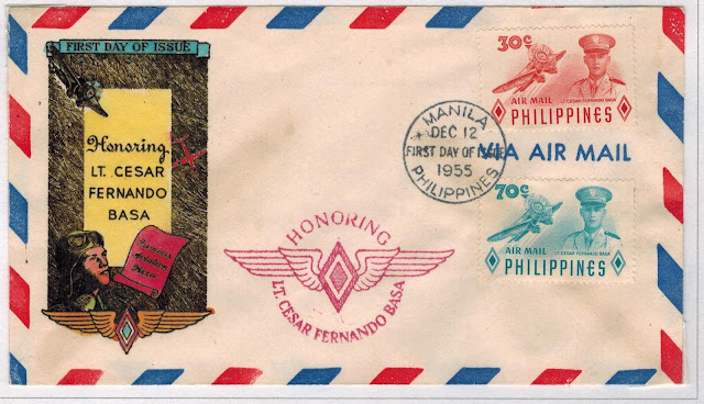 Philippine Republic Stamps : 1955 Lt. César Fernando Basa
