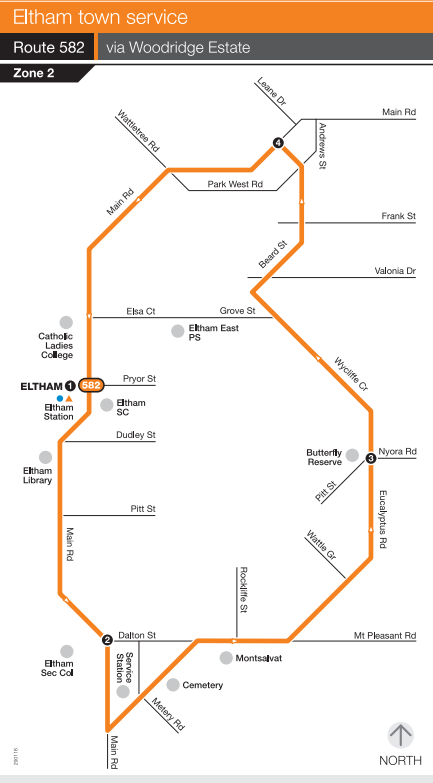 Melbourne on Transit: Timetable Tuesday #41: Widdershins on the 582 bus