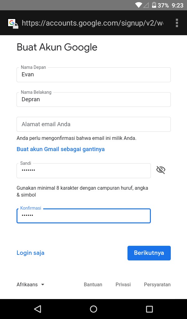 CARA BUAT AKUN GOOGLE, TERBARU di ANDROID 2020 - CILIMUS PASIR JOTANG