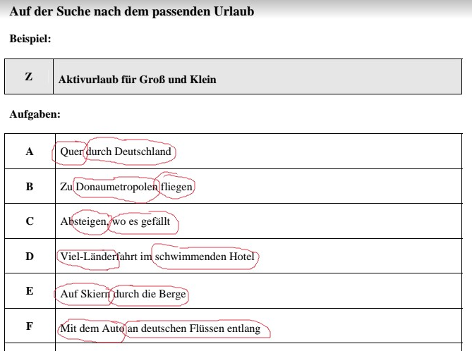 FuFuchs: DSD 2 Leseverstehen Teil 1