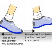 Whenwe walk on the ground, then our foot pushes the ground backward and ...